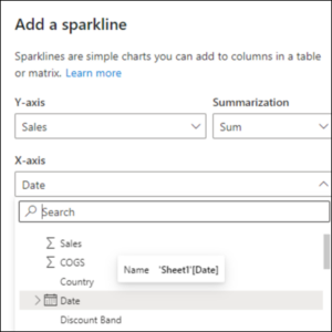 How to use Sparklines in Power BI - Select Distinct Limited