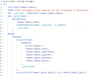 Rolling Averages and Rolling Sums in Power BI - Select Distinct
