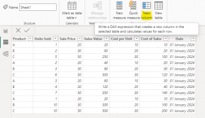 Calculated Columns and Measures in Power BI