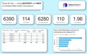 Using QUOTIENT and MOD in Power BI, Pallet & Box Calculations